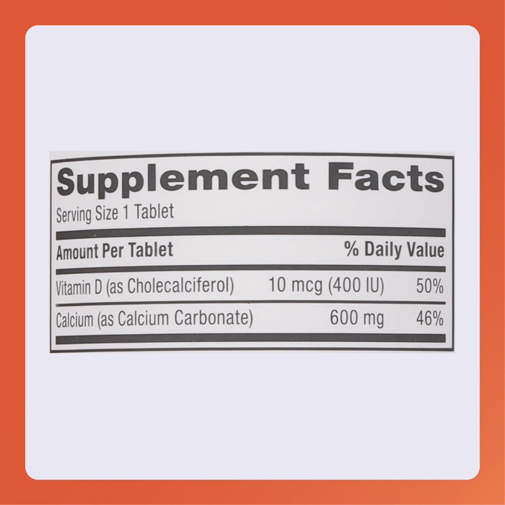 Bone health supplement with vitamin D3