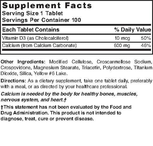 Bone health support calcium tablets