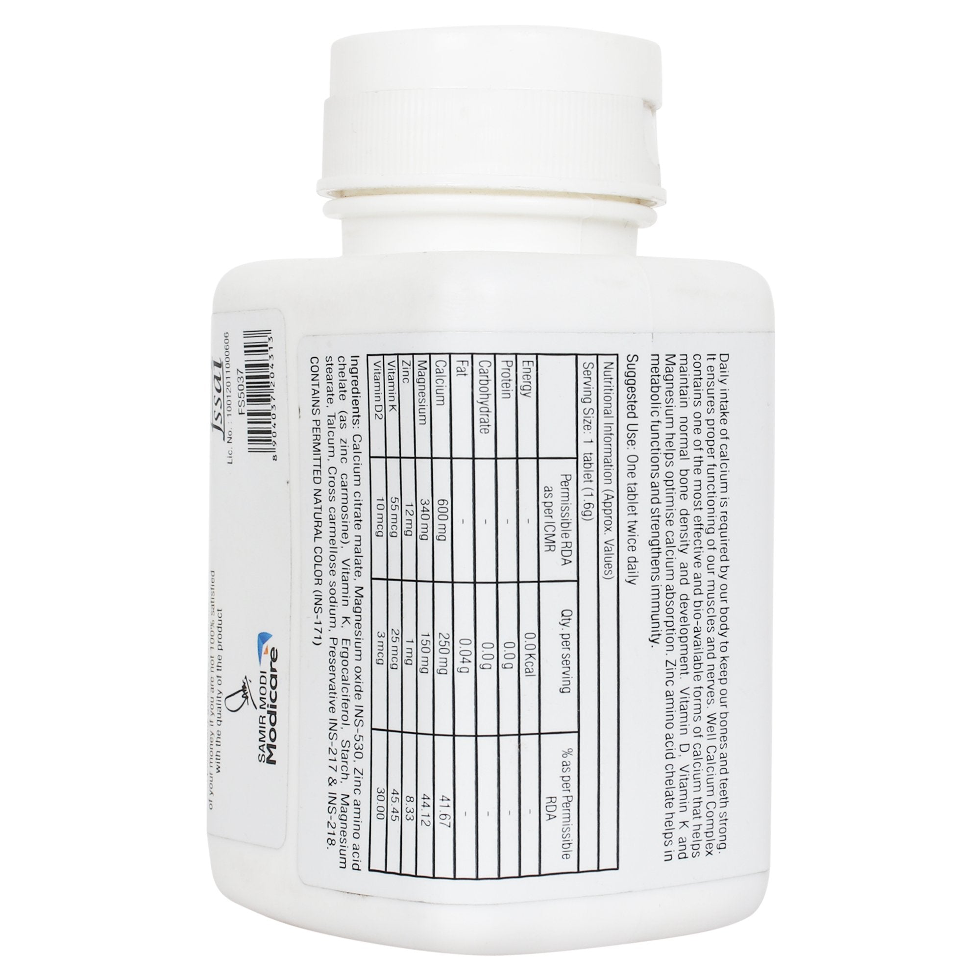 Bone health support with calcium