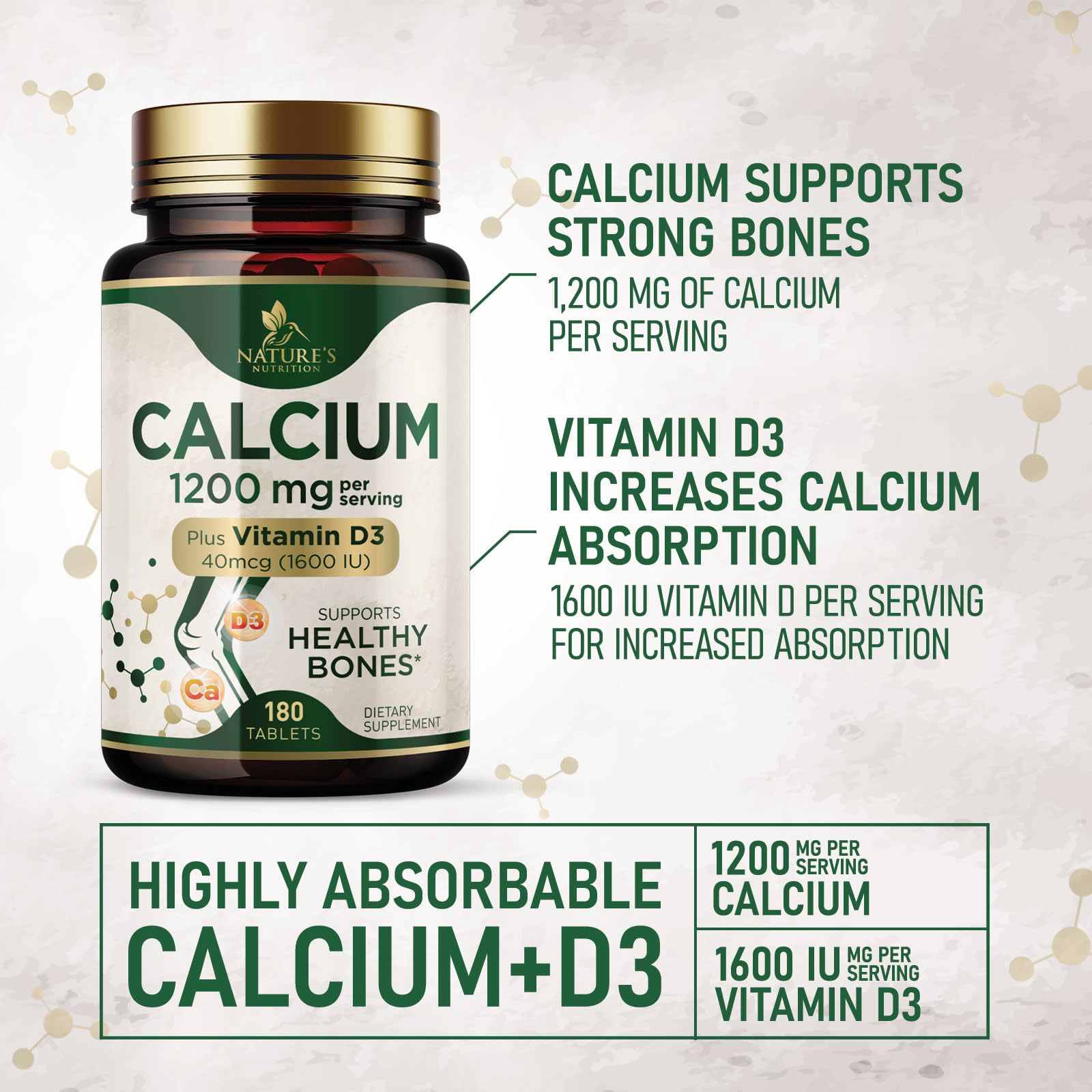 Bone health support with calcium
