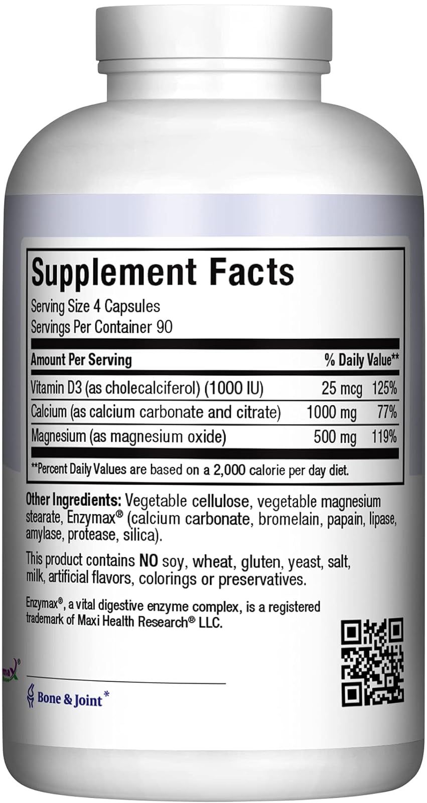Bone health support with calcium