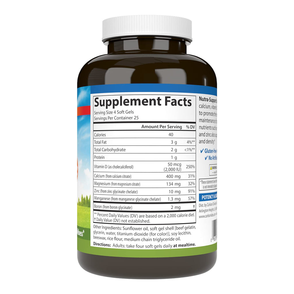 Bone health support with Carlson