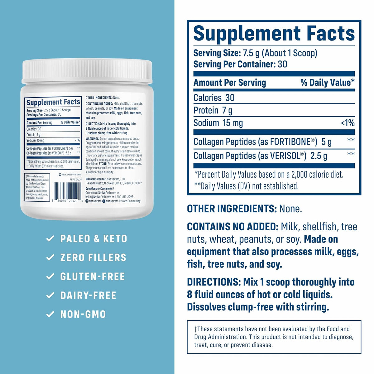 Bone health support with collagen peptides