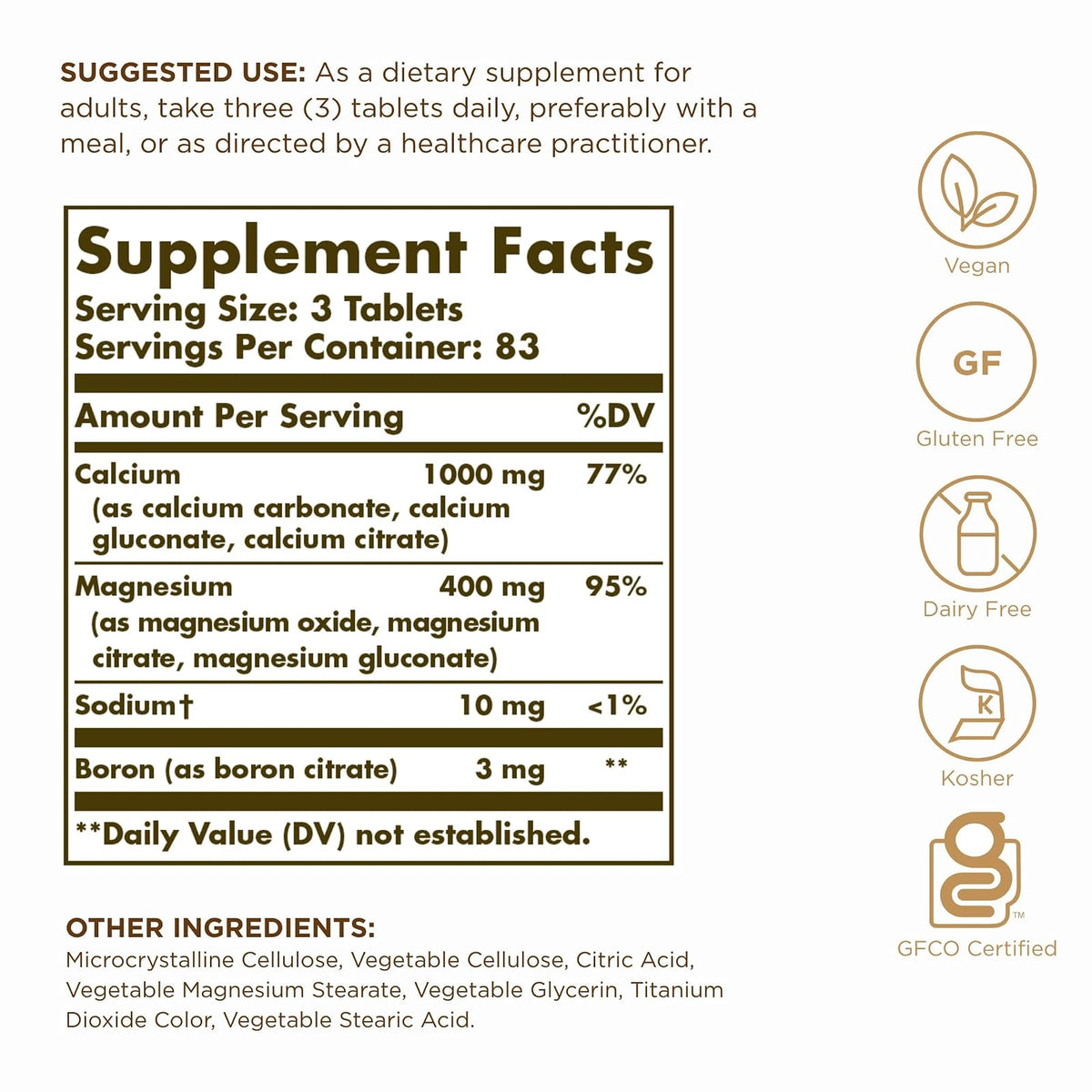 Bone health support with Solgar minerals