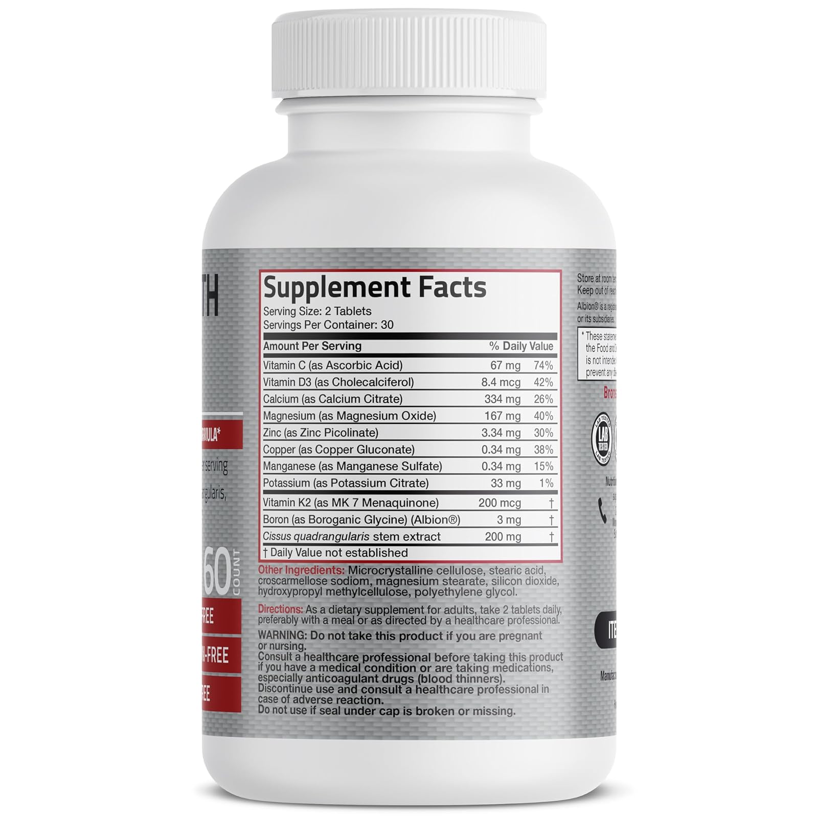 Bone health support with vitamin K