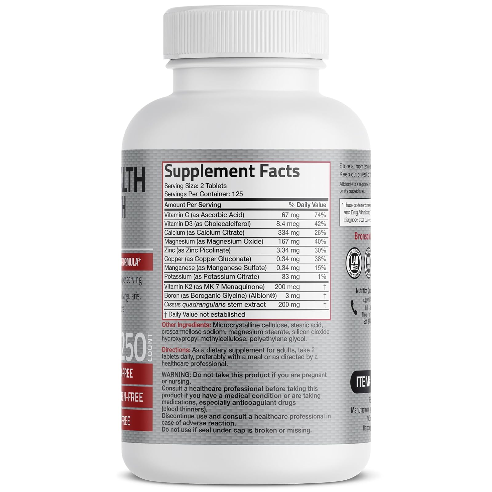 Bone health support with vitamin K
