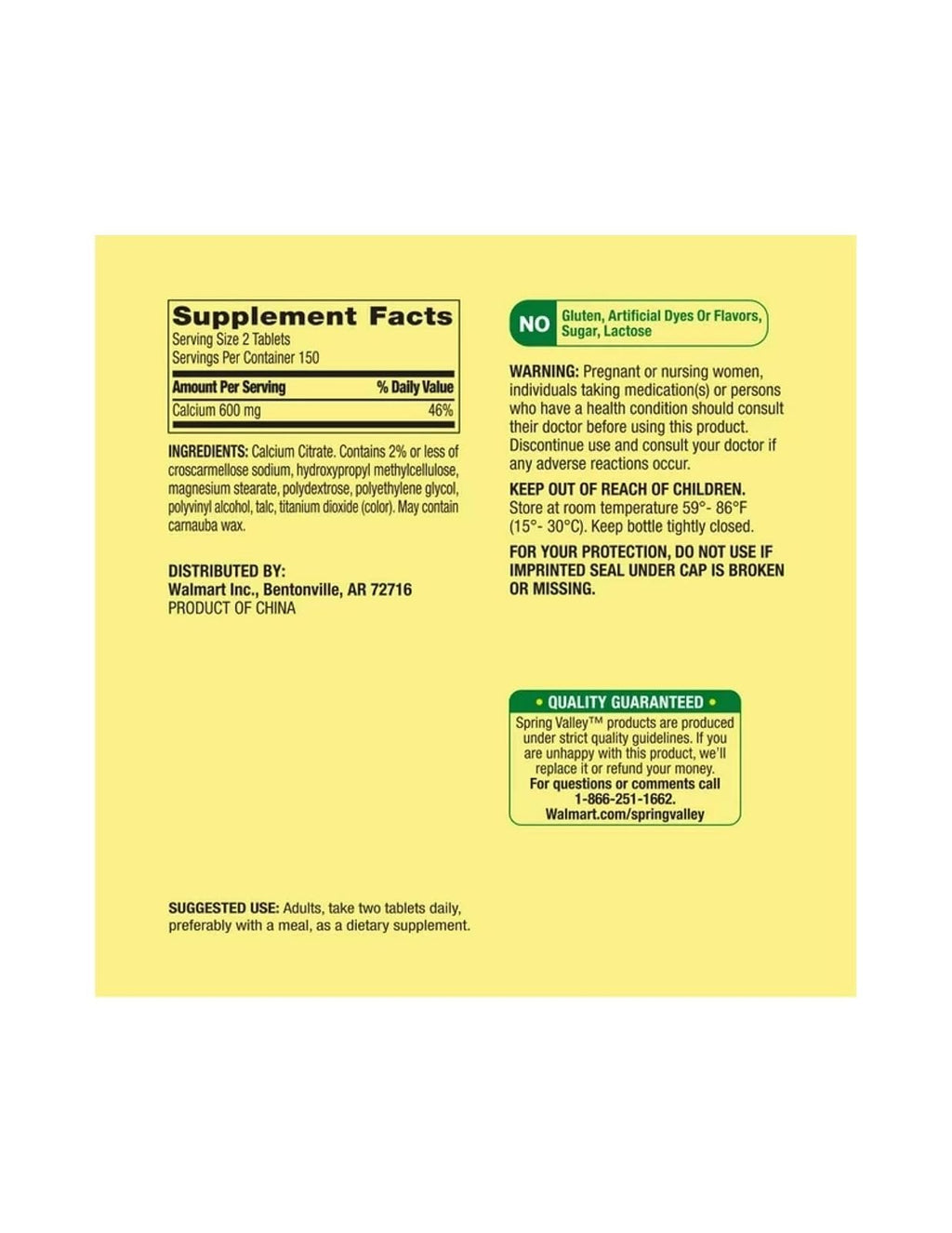 Bone health with Spring Valley calcium