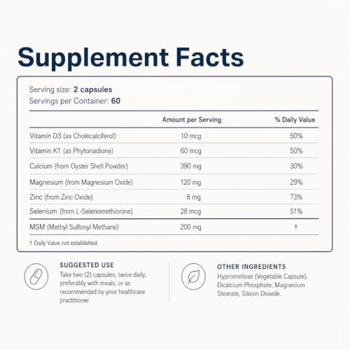 Bone support with calcium and magnesium