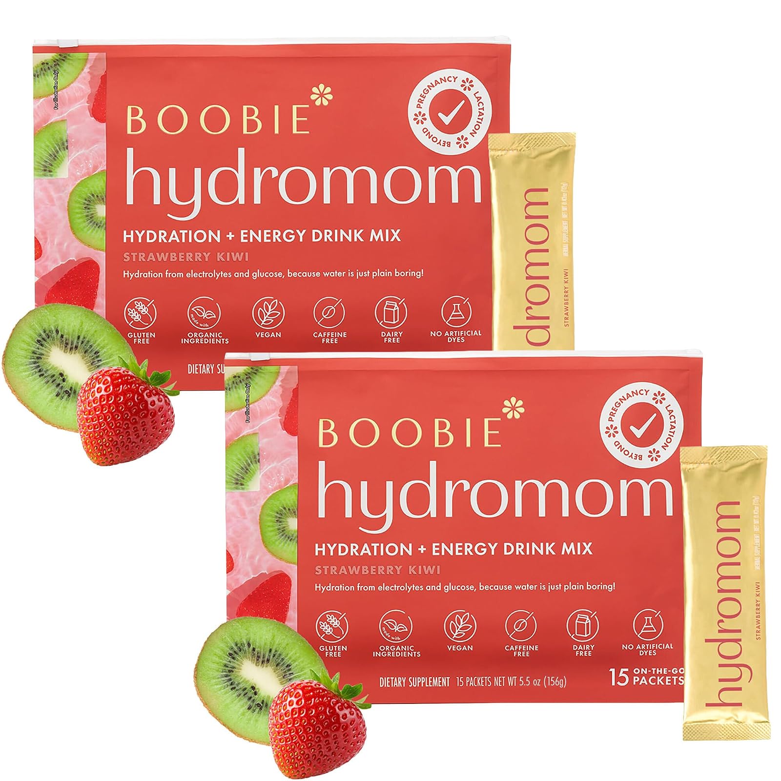 Boobie Hydromom electrolyte mix strawberry kiwi