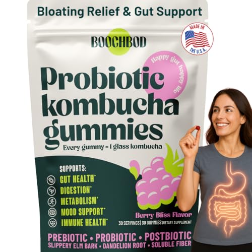 BoochBod probiotic kombucha gummies for women