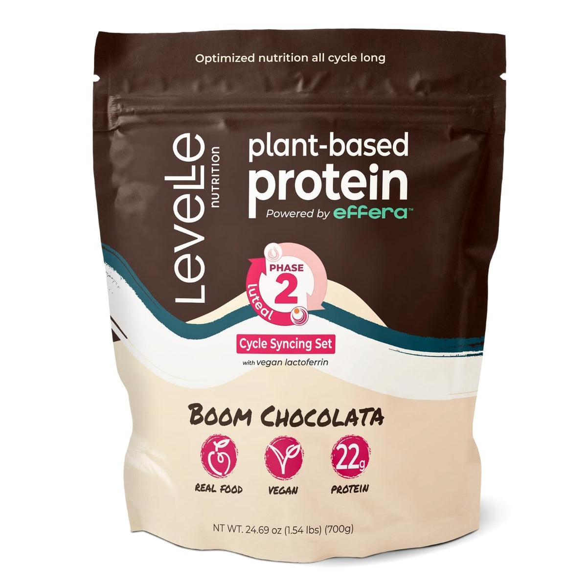 Boom Chocolata plant-based protein powder