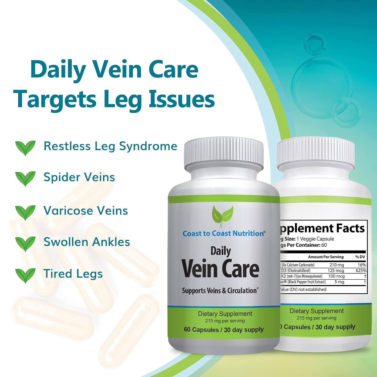 Boost circulation with Daily Vein Care