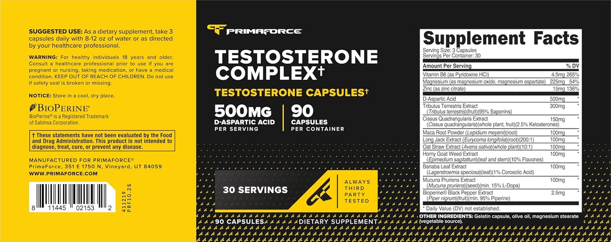 boost energy levels with testosterone complex
