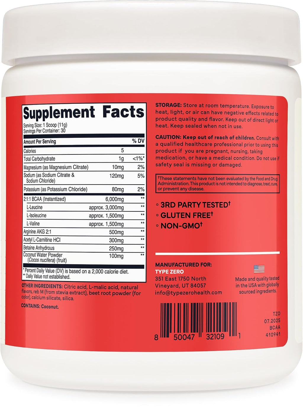 Boost energy with BCAA electrolytes