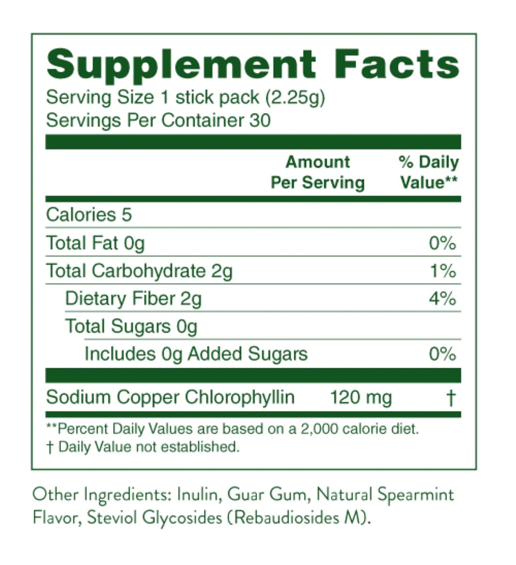 boost energy with chlorophyll sticks