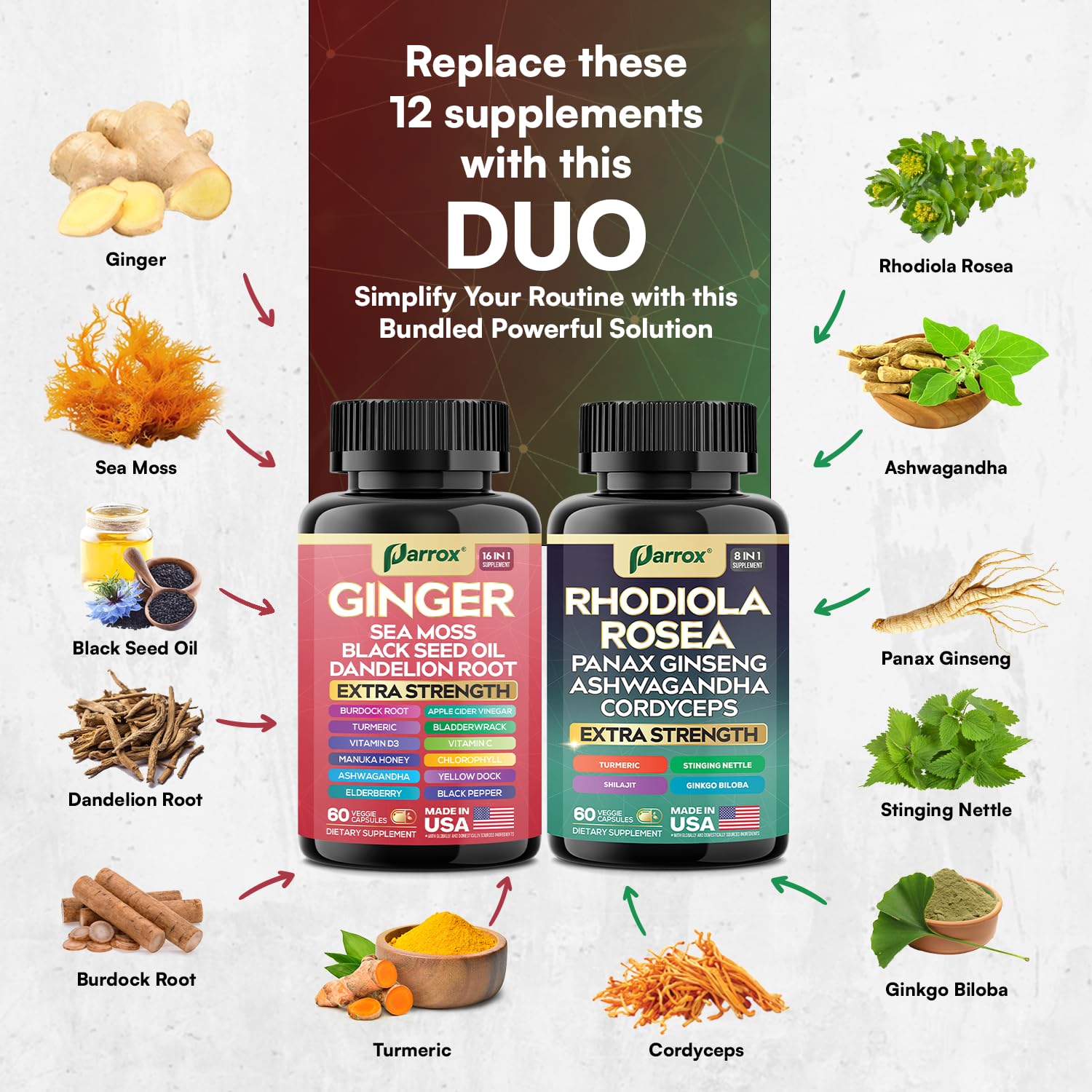 Boost energy with Ginger Rhodiola vitamins