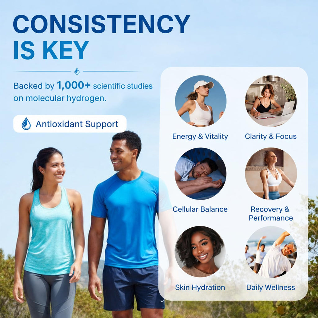 Boost energy with hydrogen tablets