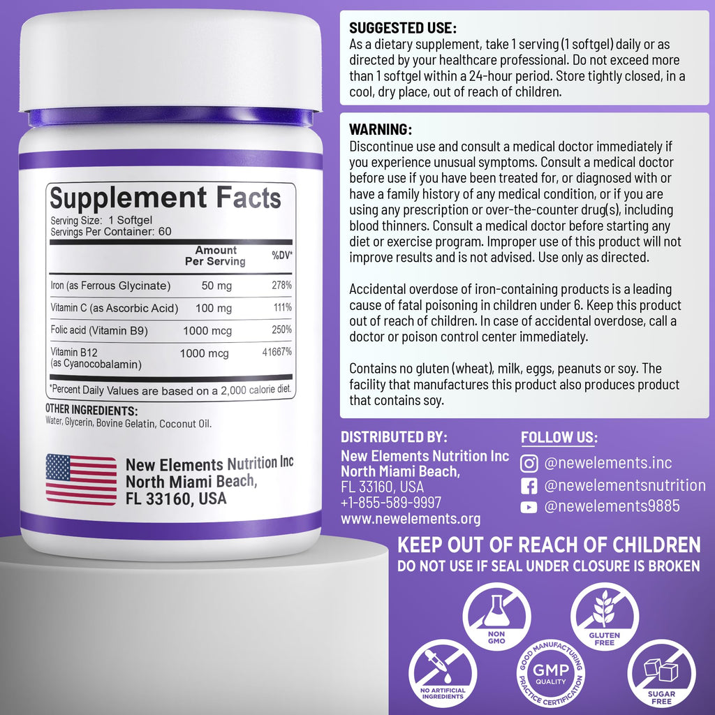boost energy with iron and B12