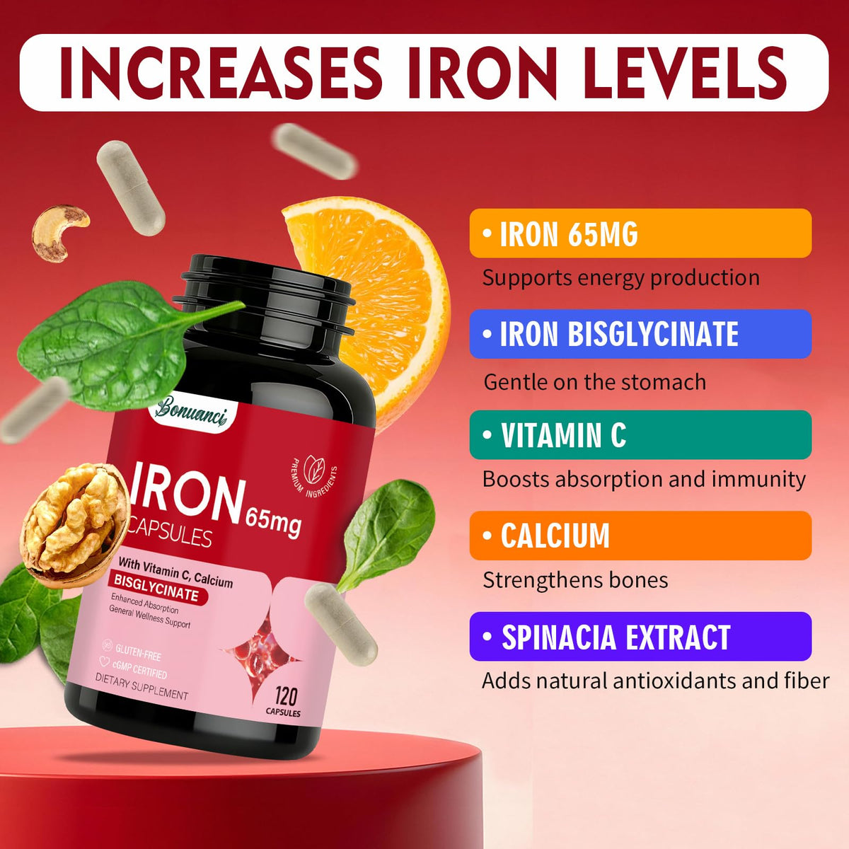 Boost energy with iron capsules