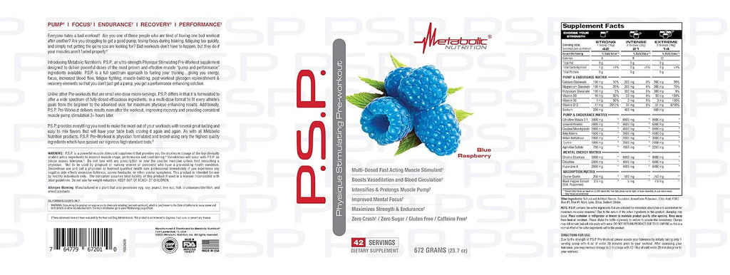 boost energy with Metabolic Nutrition P.S.P.