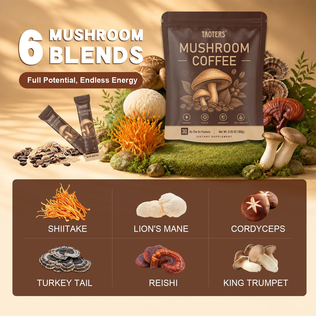 Boost energy with mushroom coffee