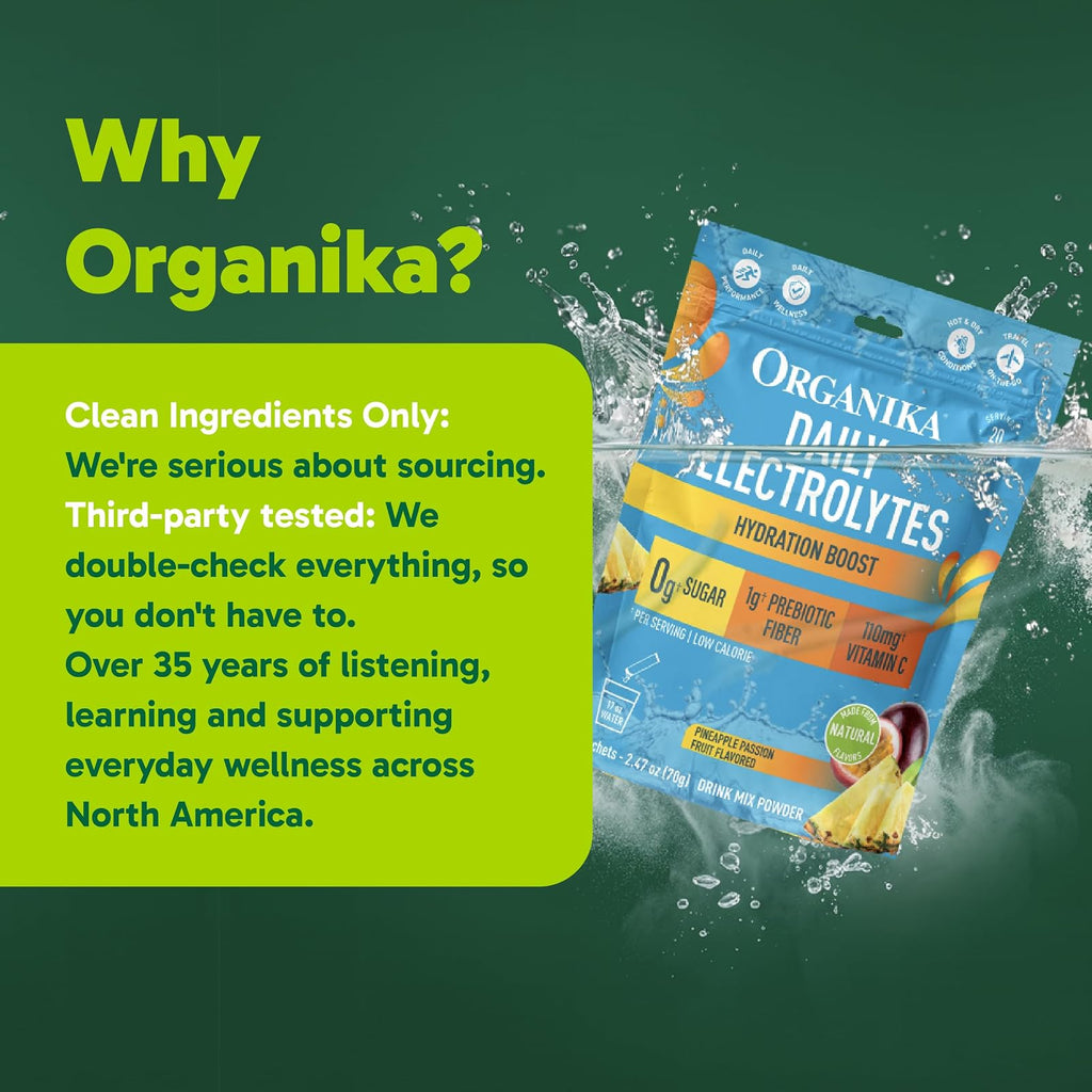 Boost energy with Organika electrolytes powder