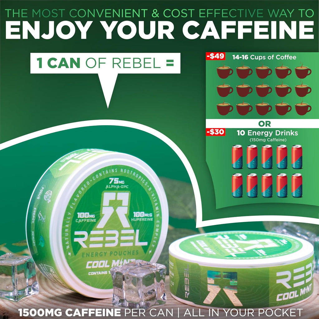 Boost energy with Rebel pouches