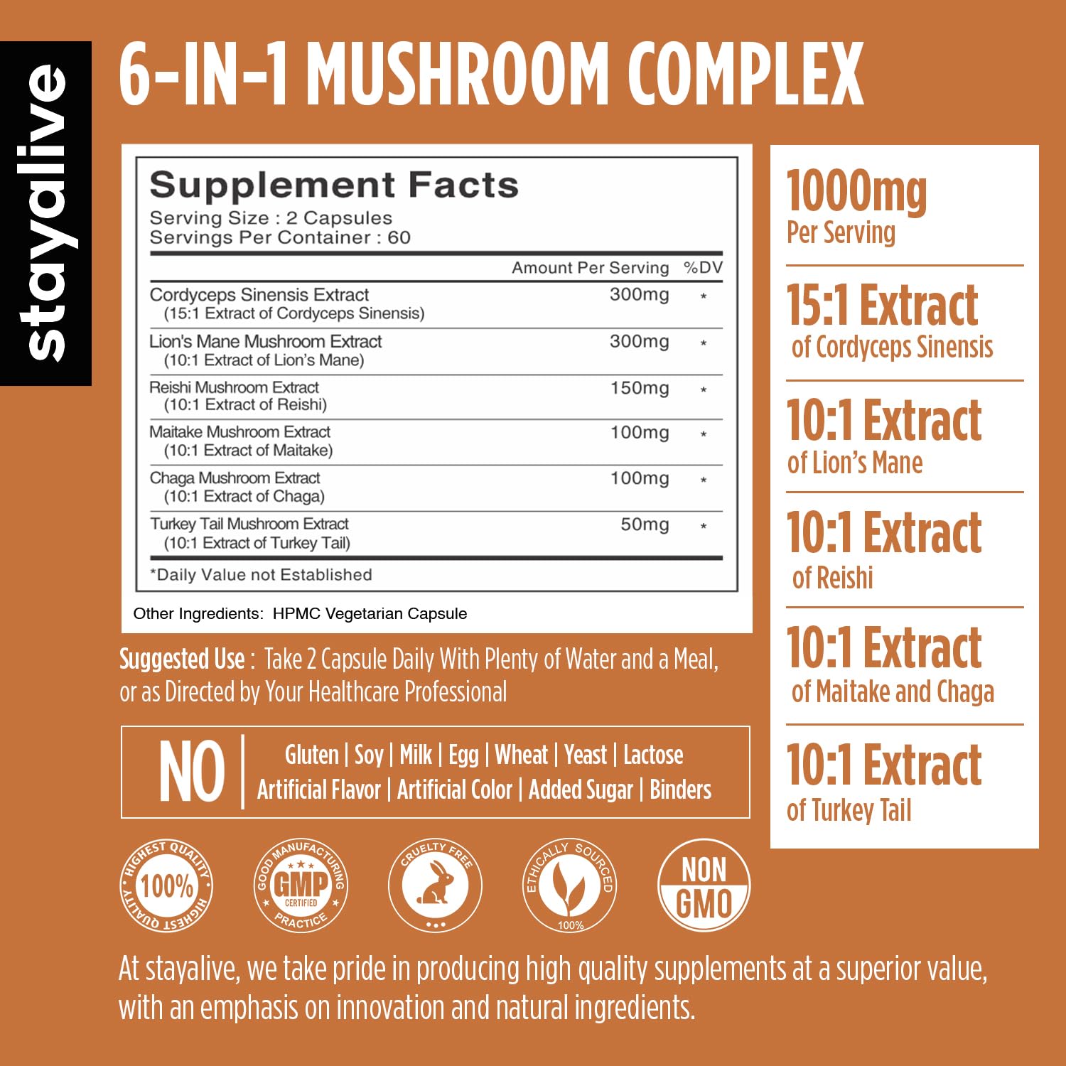 Boost immunity with Mushroom Complex