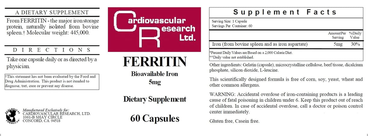 Boost iron intake with ferritin capsules