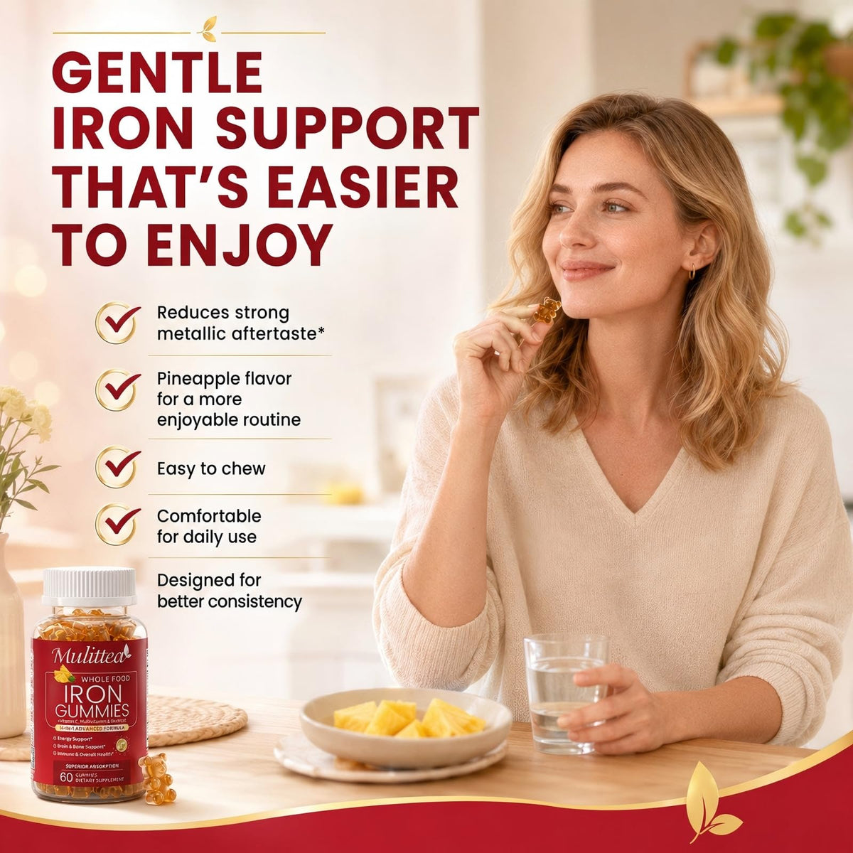 Boost iron levels with Mulittea gummies