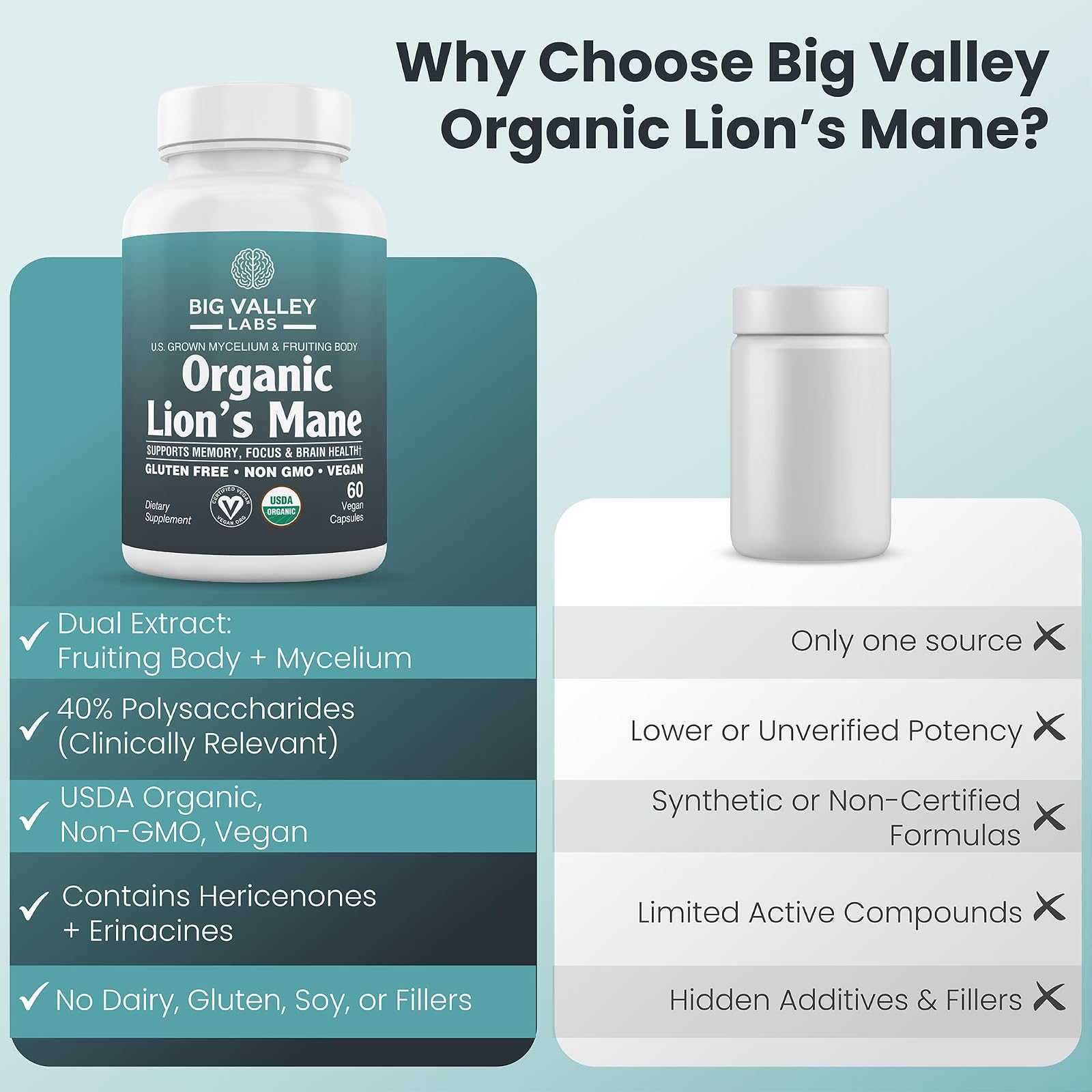 Boost memory with organic mushrooms