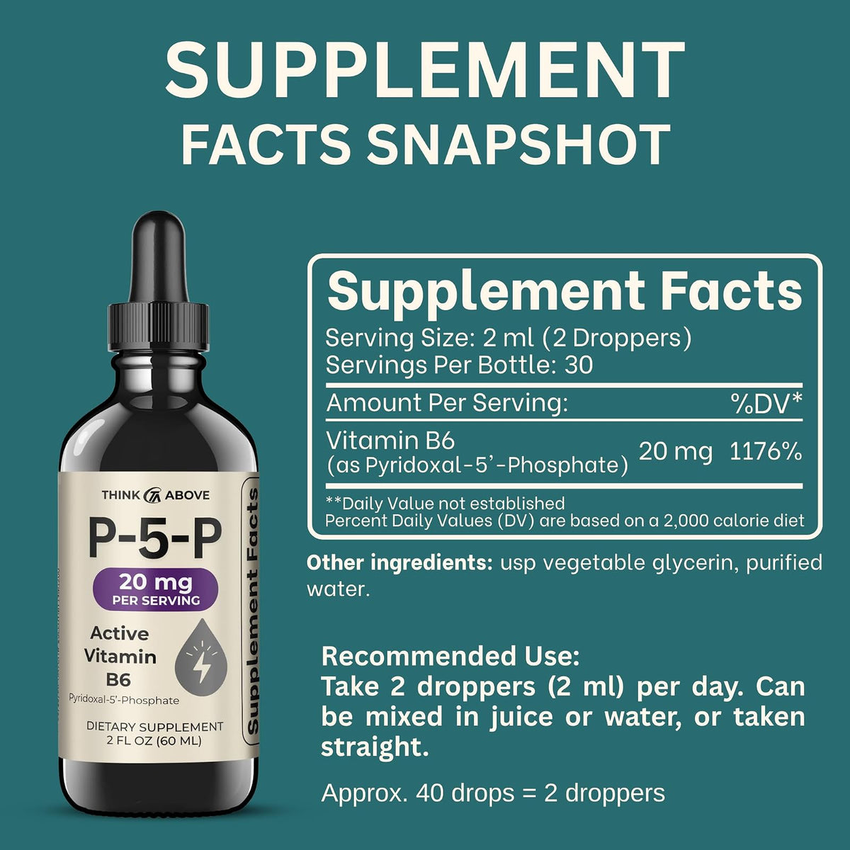 Boost mood with Vitamin B6 drops