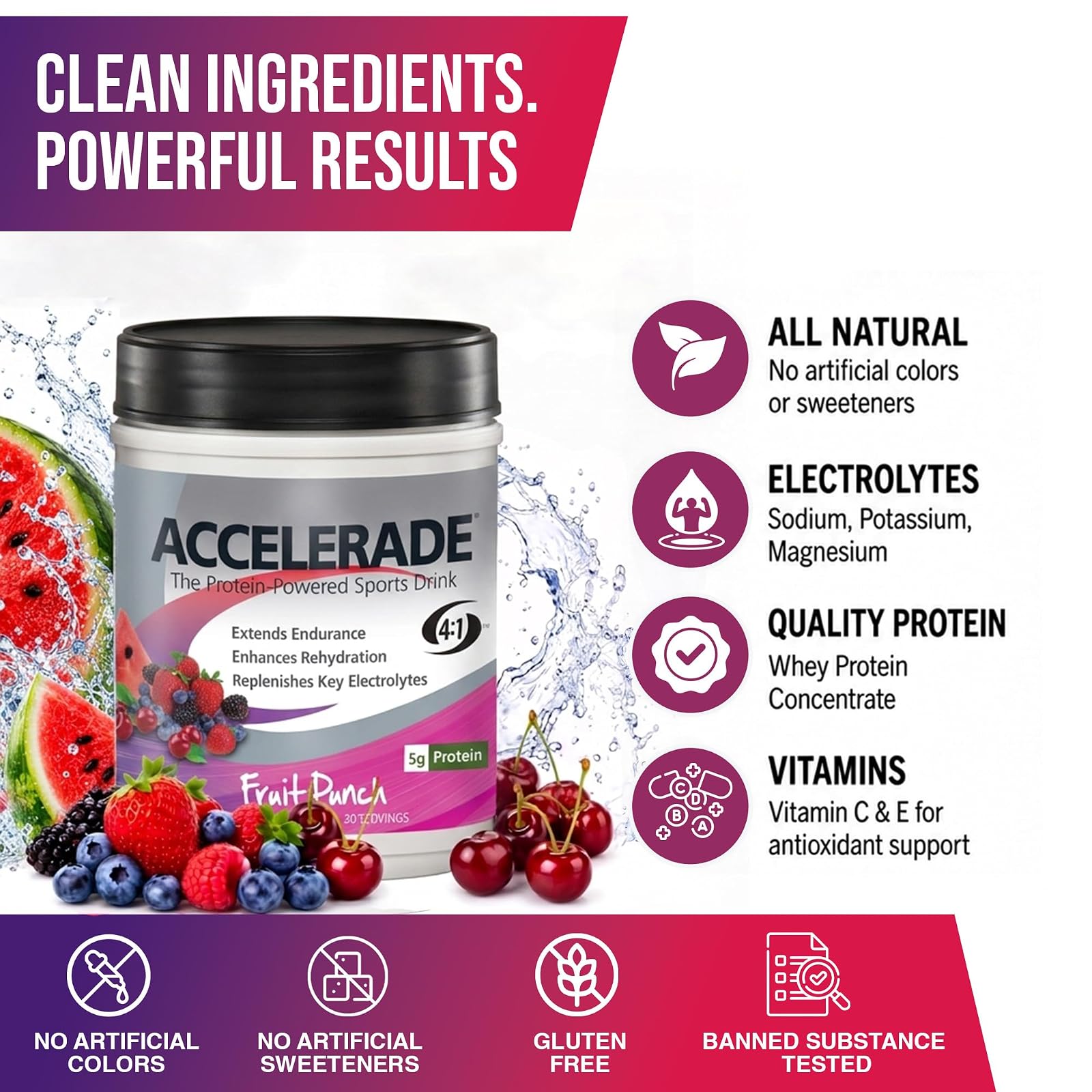 Boost performance with Accelerade drink