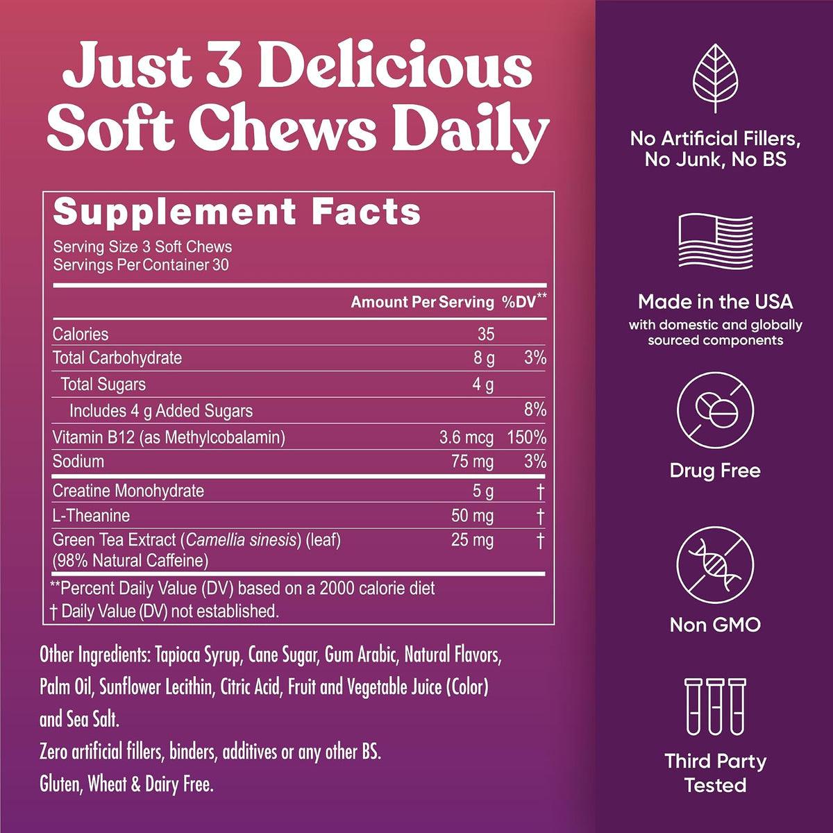 Boost performance with creatine chews