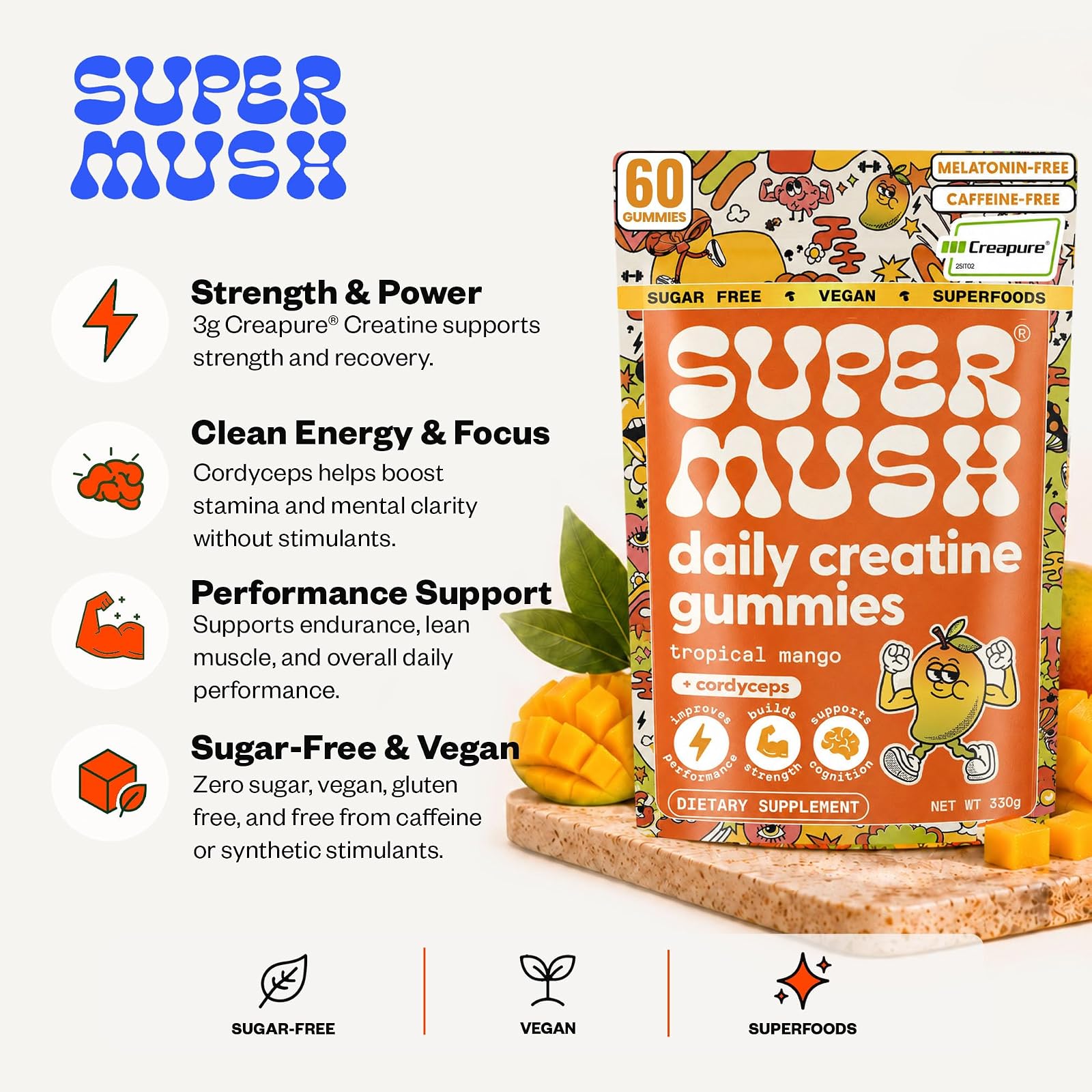 boost performance with SuperMush gummies