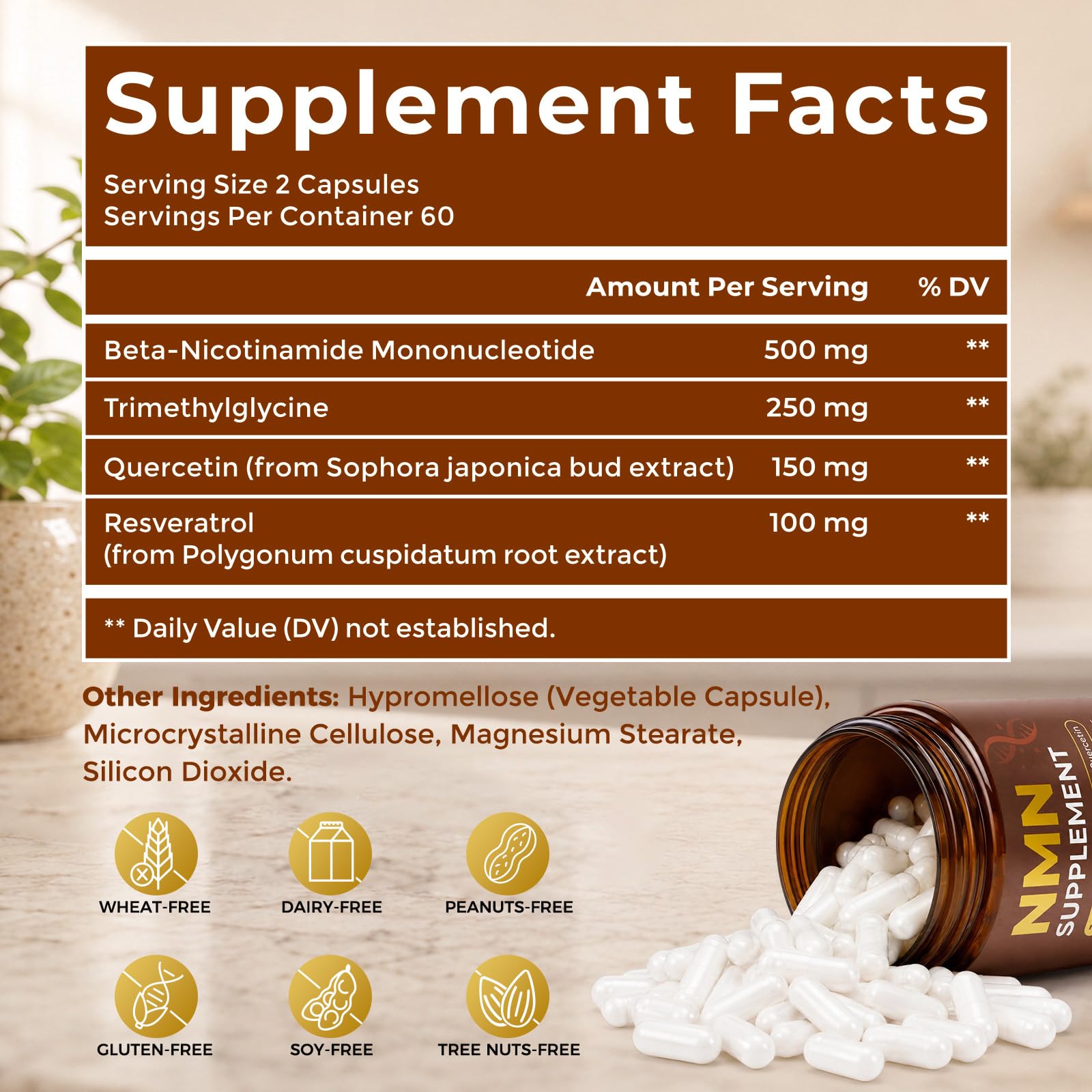Boost vitality with 120 NMN capsules