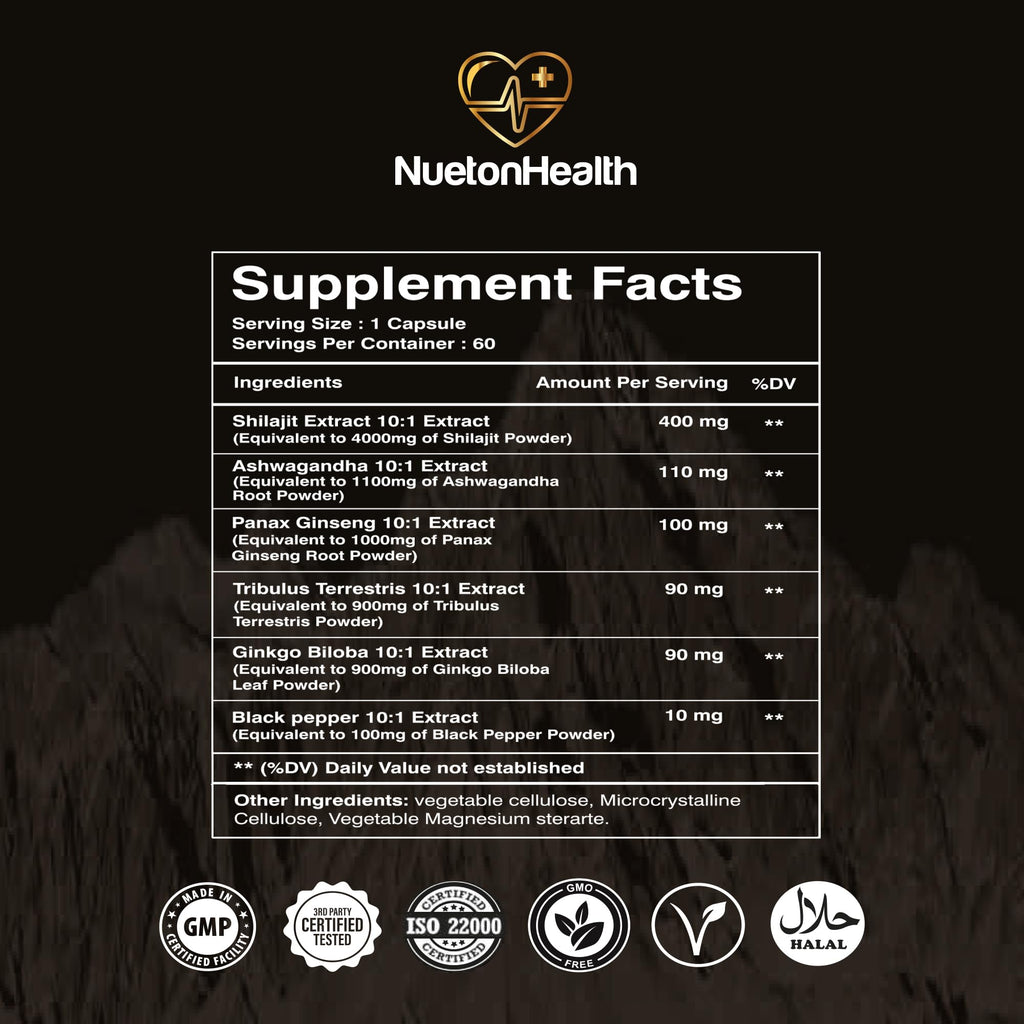 Boost vitality with shilajit and herbs