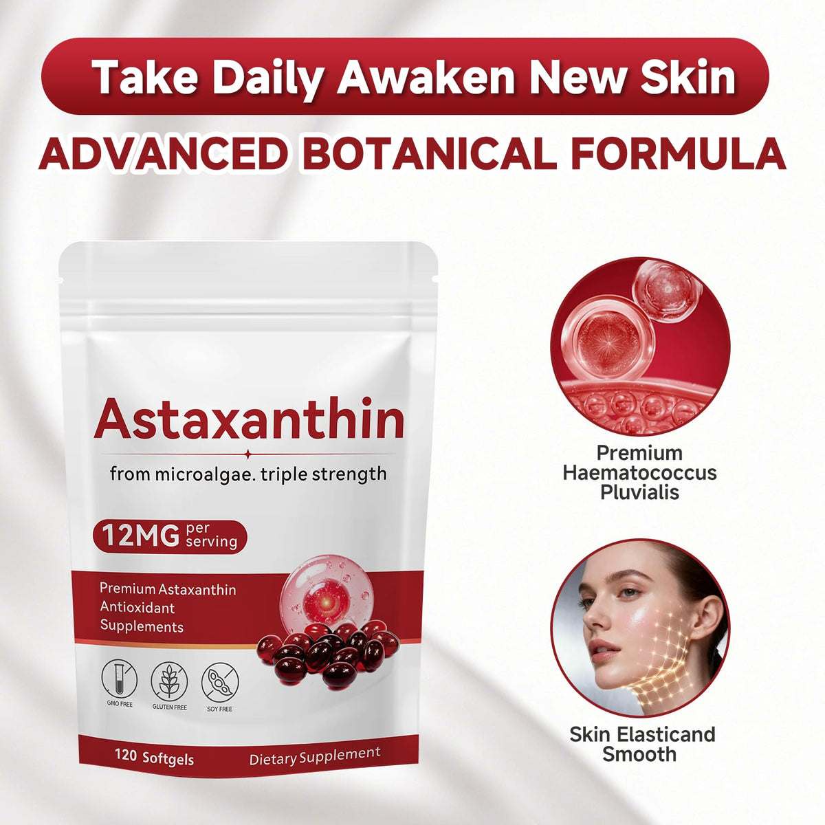 Boost your health with Astaxanthin 12 mg