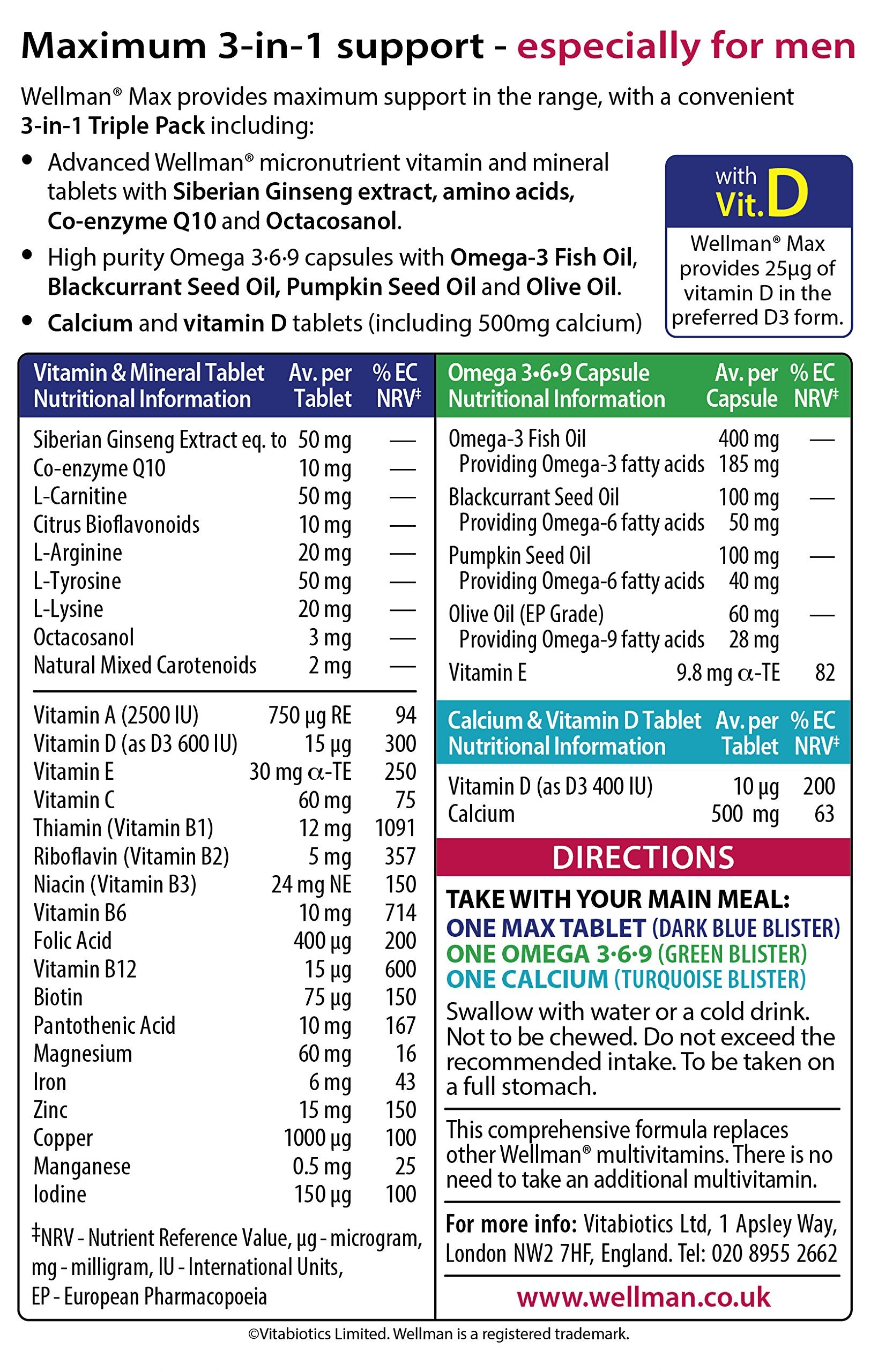 boost your health with Wellman Max