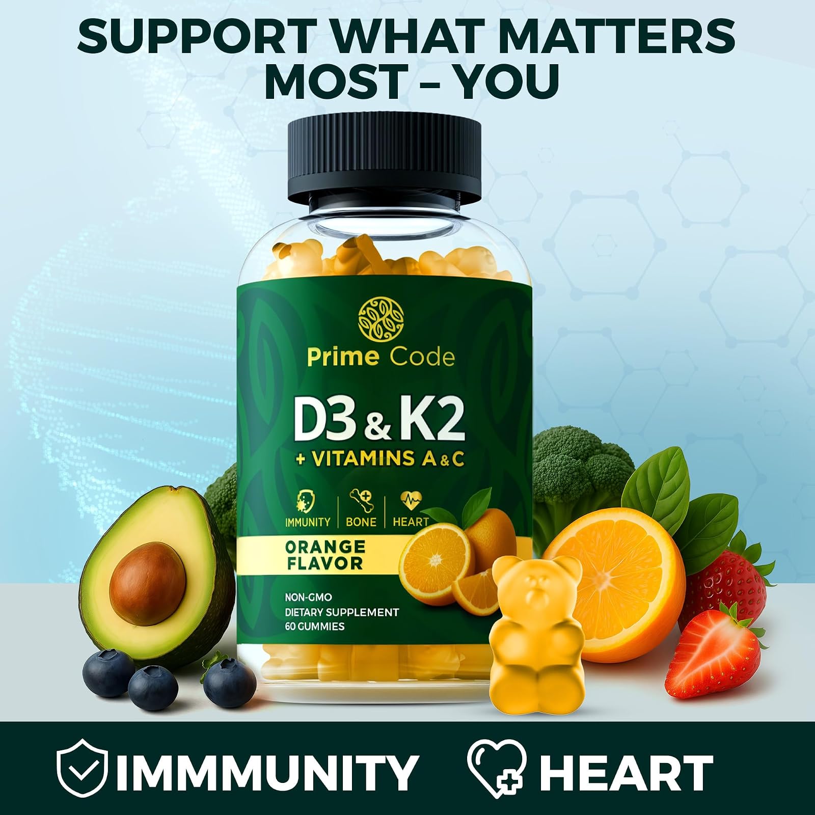 Boost your mood with vitamin D3 K2 gummies