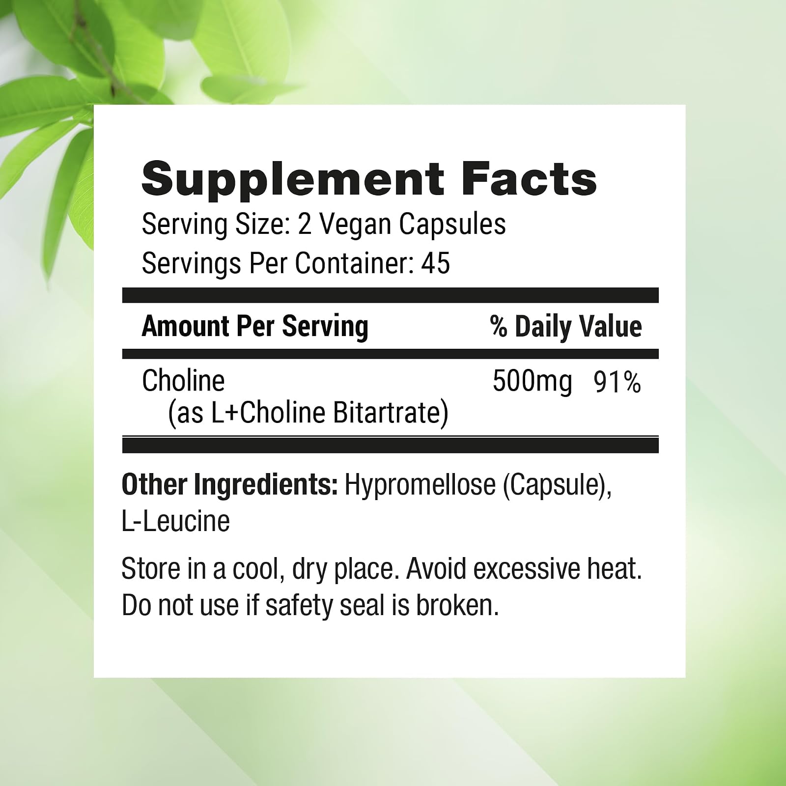 Boost your prenatal DHA with Choline Bitartrate