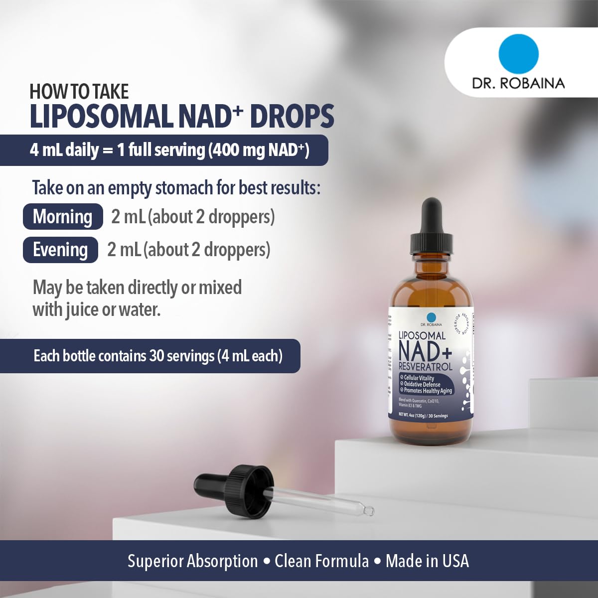 Boost your wellness with NAD+ drops