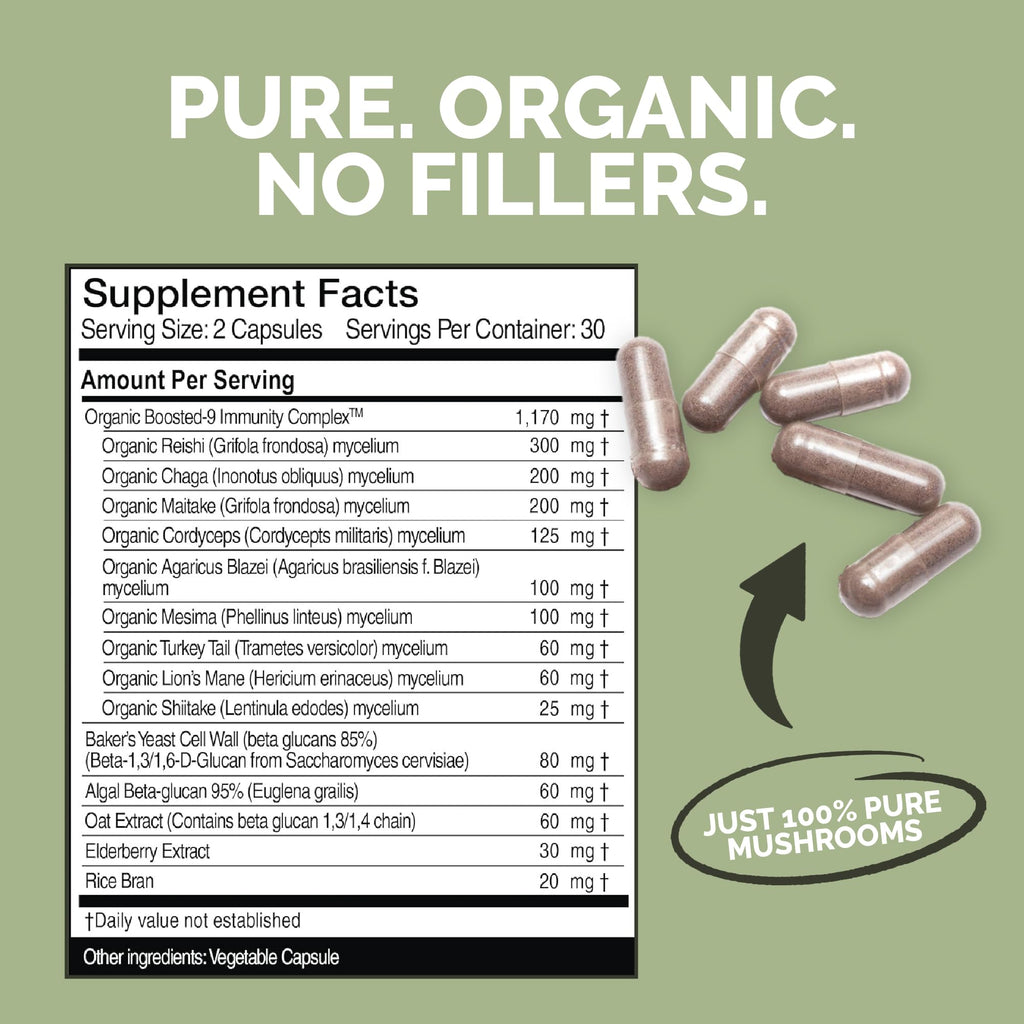 Boosted Health mushrooms for cognitive function