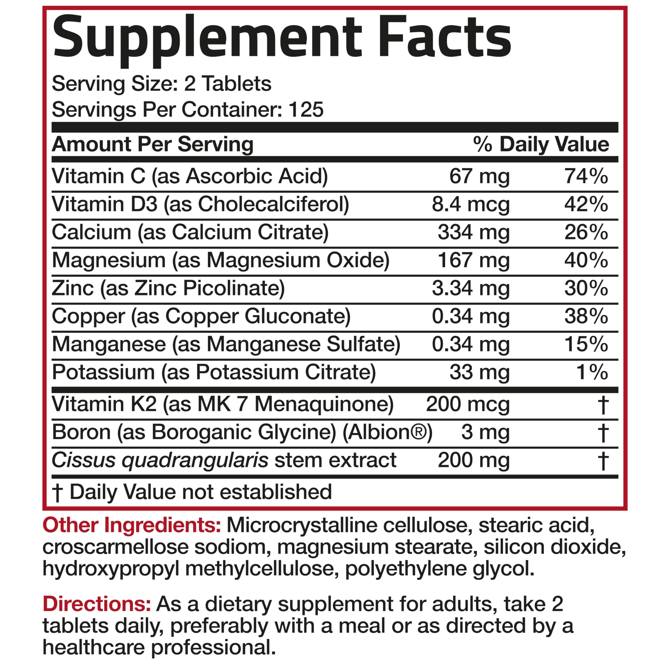 Boosts calcium absorption with vitamin K2