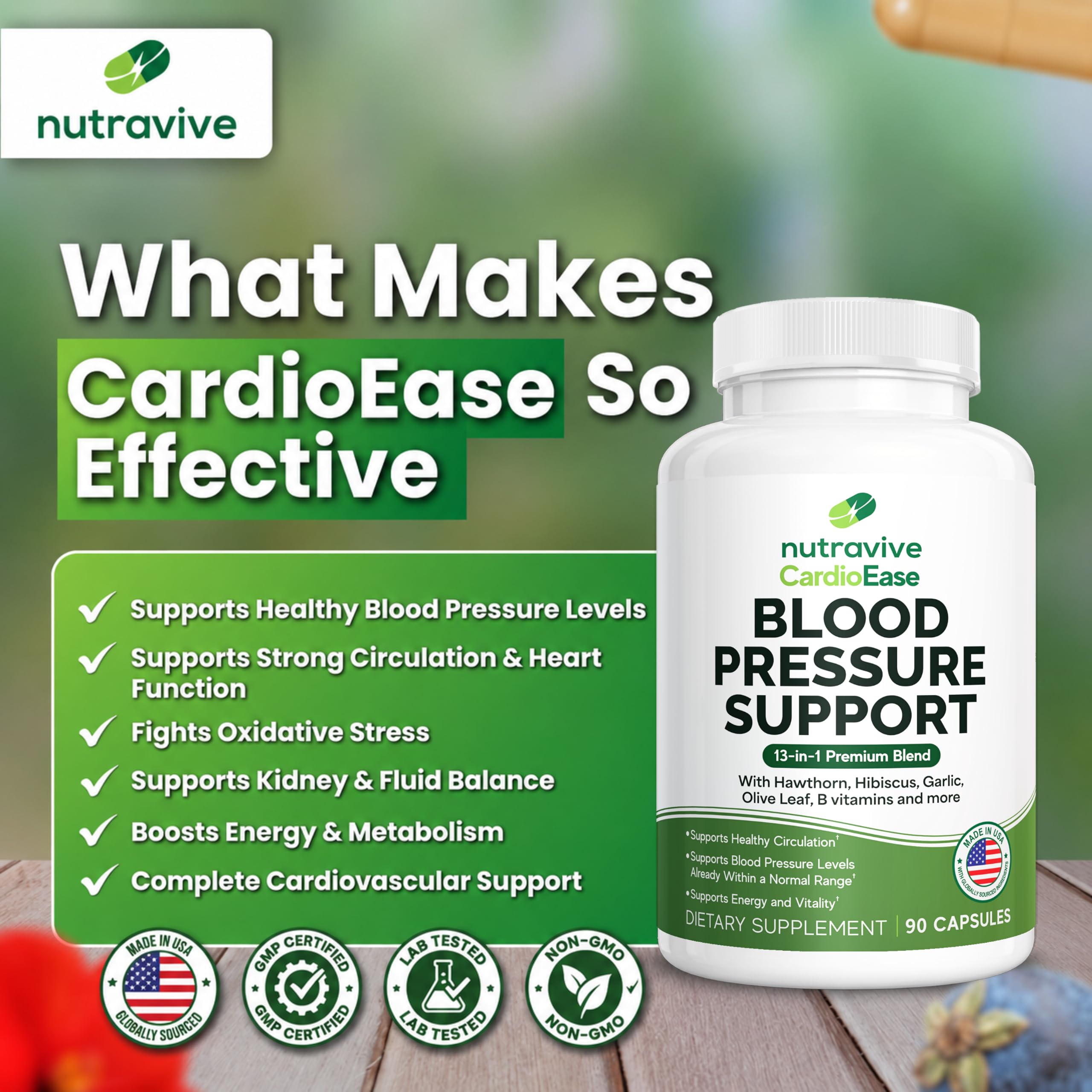 Boosts circulation with herbal blend