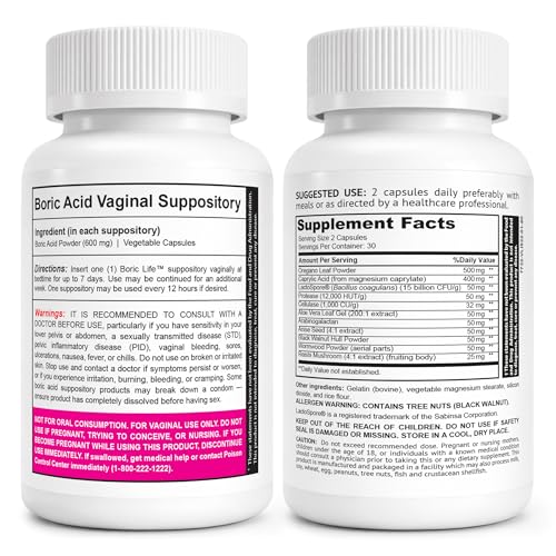 Boric acid suppositories for wellness