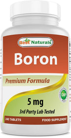 Boron 5 mg trace minerals supplement