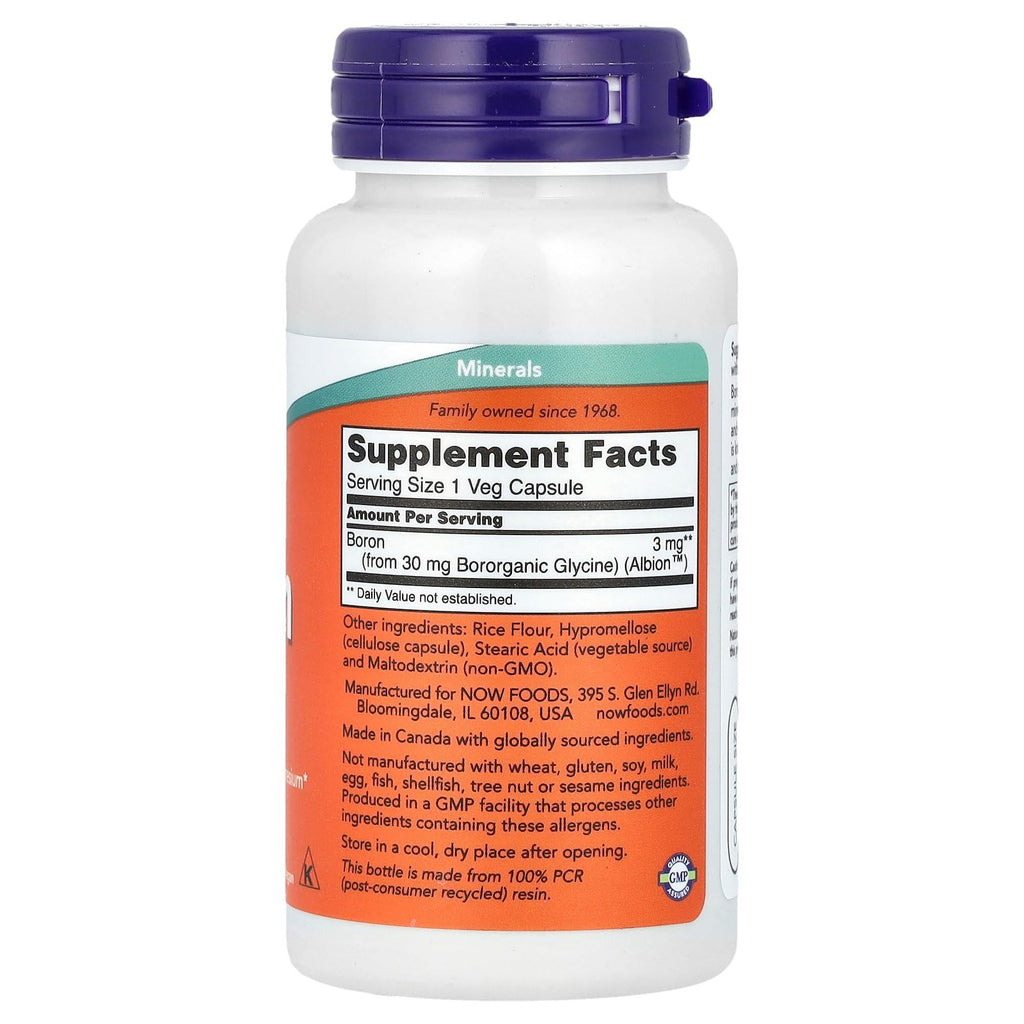 Boron capsules for hormonal balance