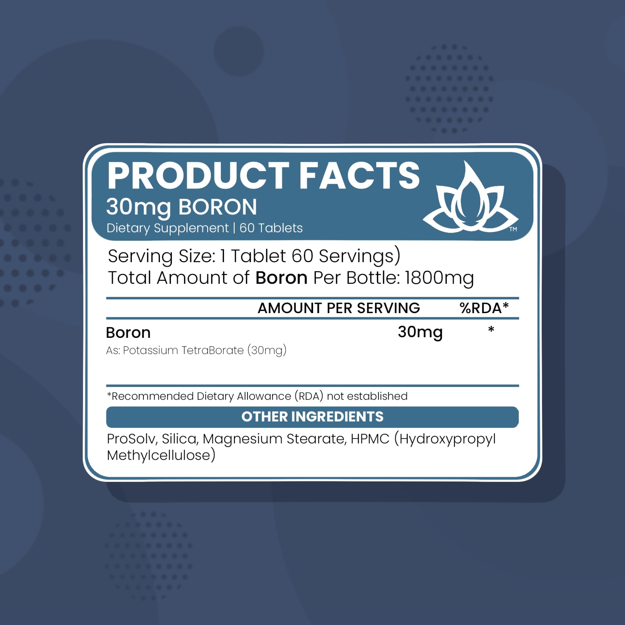 Boron mineral supplement for immune support