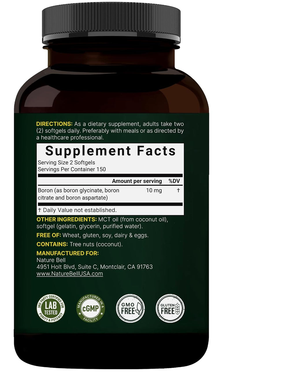 Boron softgels for better nutrient absorption